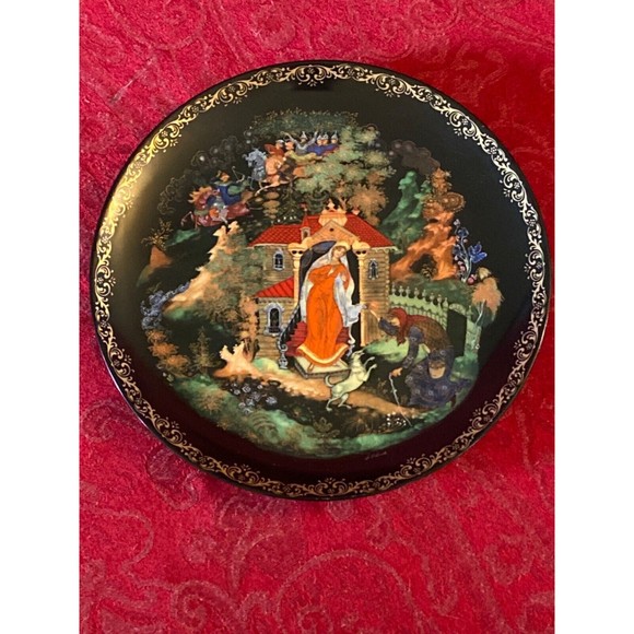 Art | Vintage 1988 Russian Porcelain Plate Hand Painted Gold Trim Ussr ...